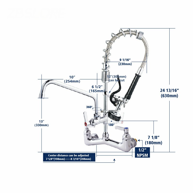 Advanced Dual-Function Pull-Out Dish Pre-rinse Tap - Zbslore