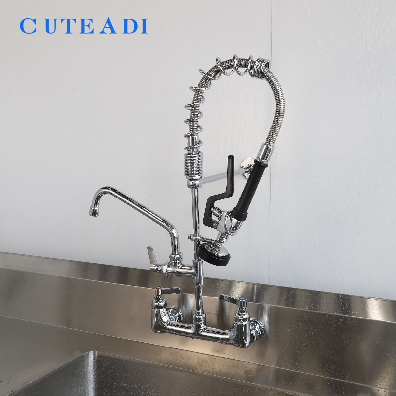 Wholesale Mini Pre-Rinse Faucet with 8" Wall Mount Faucet Base and 12 ...